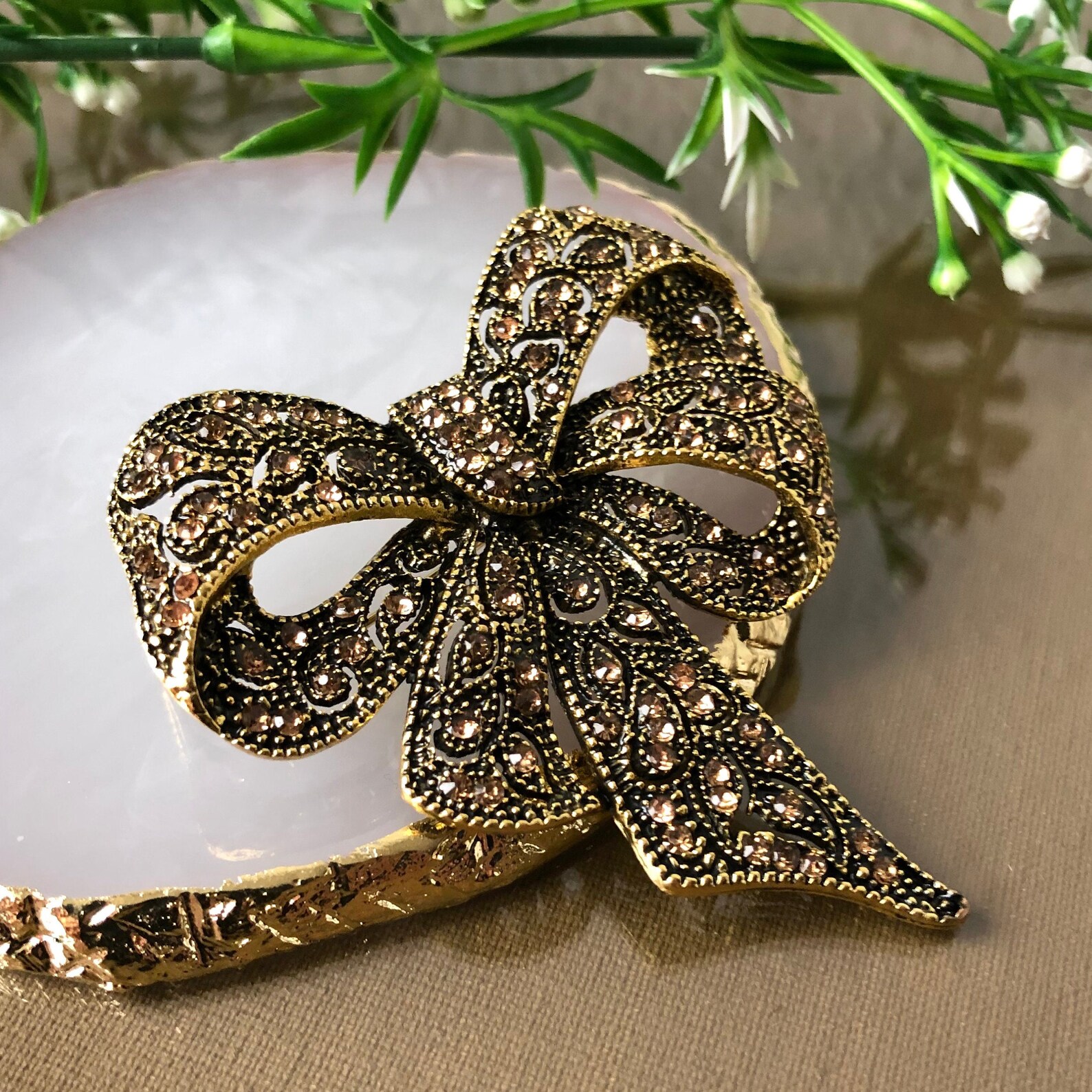 Rhinestone Bow Brooch Pin, Decorative Scarf Brooch - Etsy