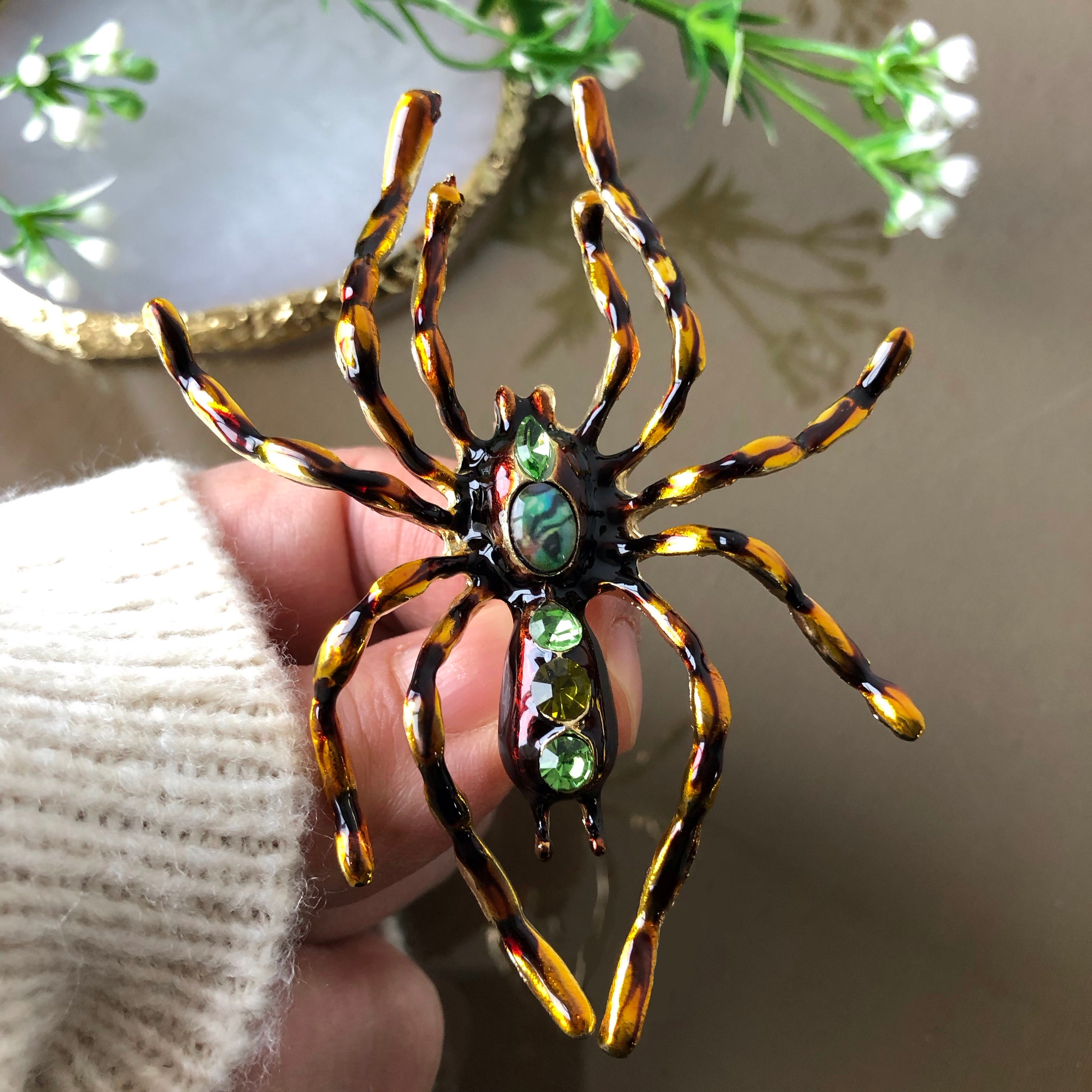 Spider Brooch Spider Pin, Big Spider Jewelry, Spider Jewellery, Spider ...