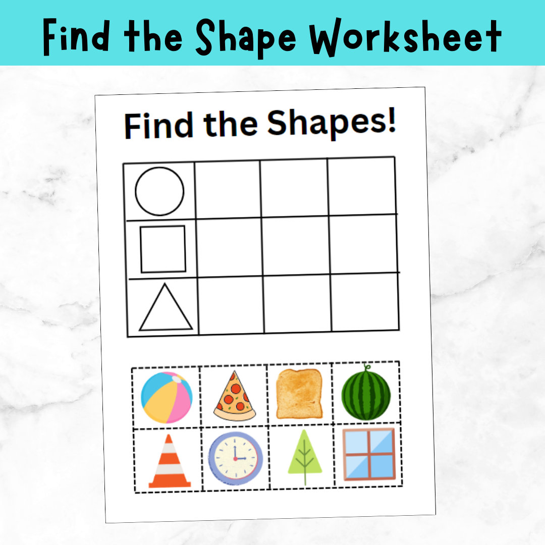 Identify the Shape Worksheet - Etsy