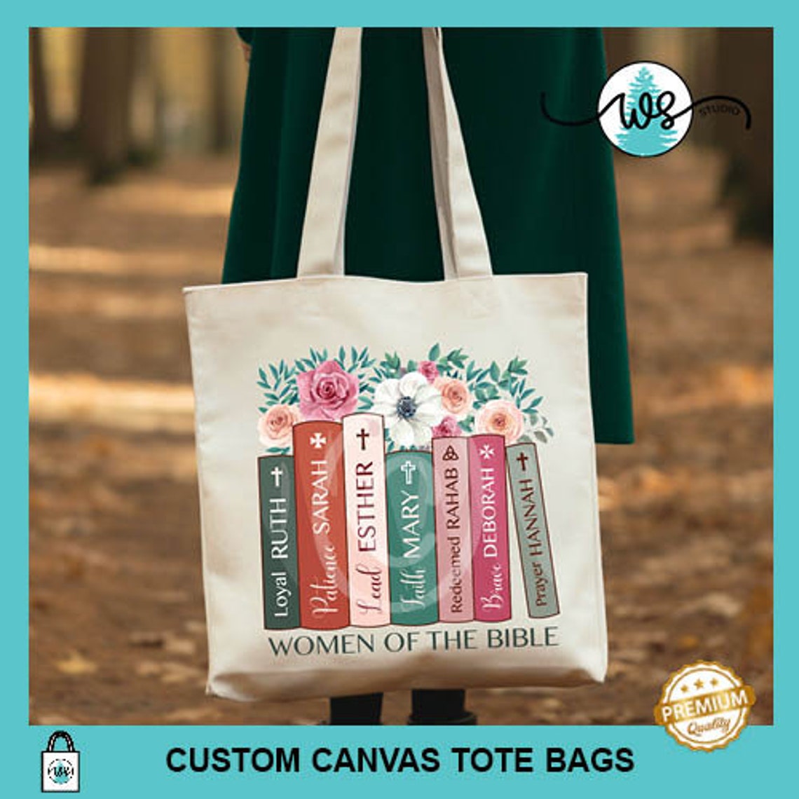Women of the Bible Tote, Christian Tote Bag, Bible Verse Bag, Christian Tote, Religious Tote Bag ...