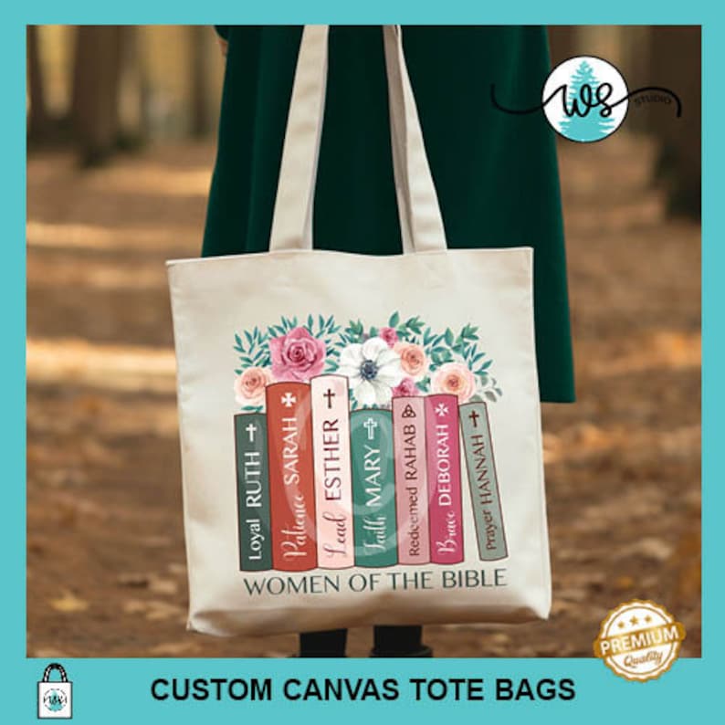 Women of the Bible Tote, Christian Tote Bag, Bible Verse Bag, Christian ...