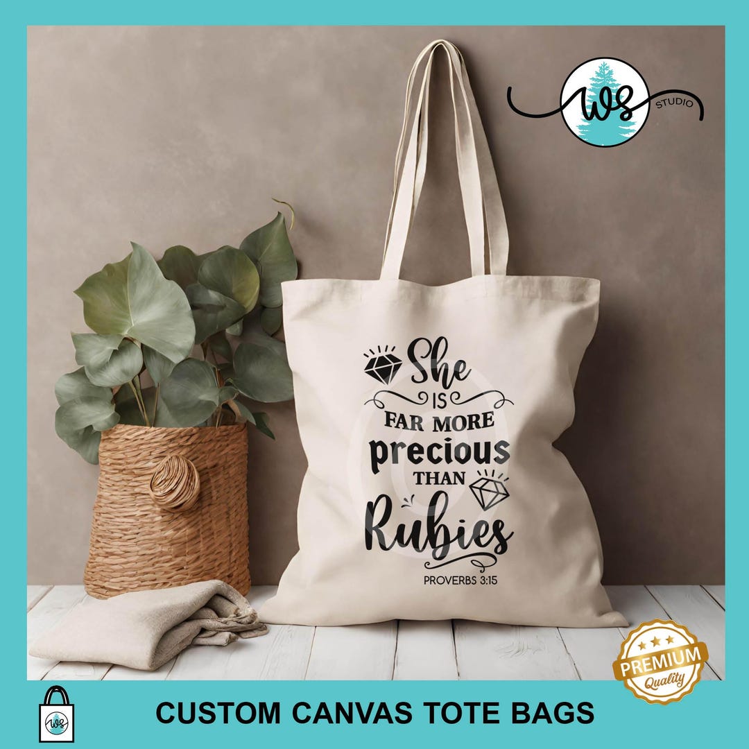 Christian Tote Bag, Bible Verse Bag, Christian Tote, Religious Tote Bag ...