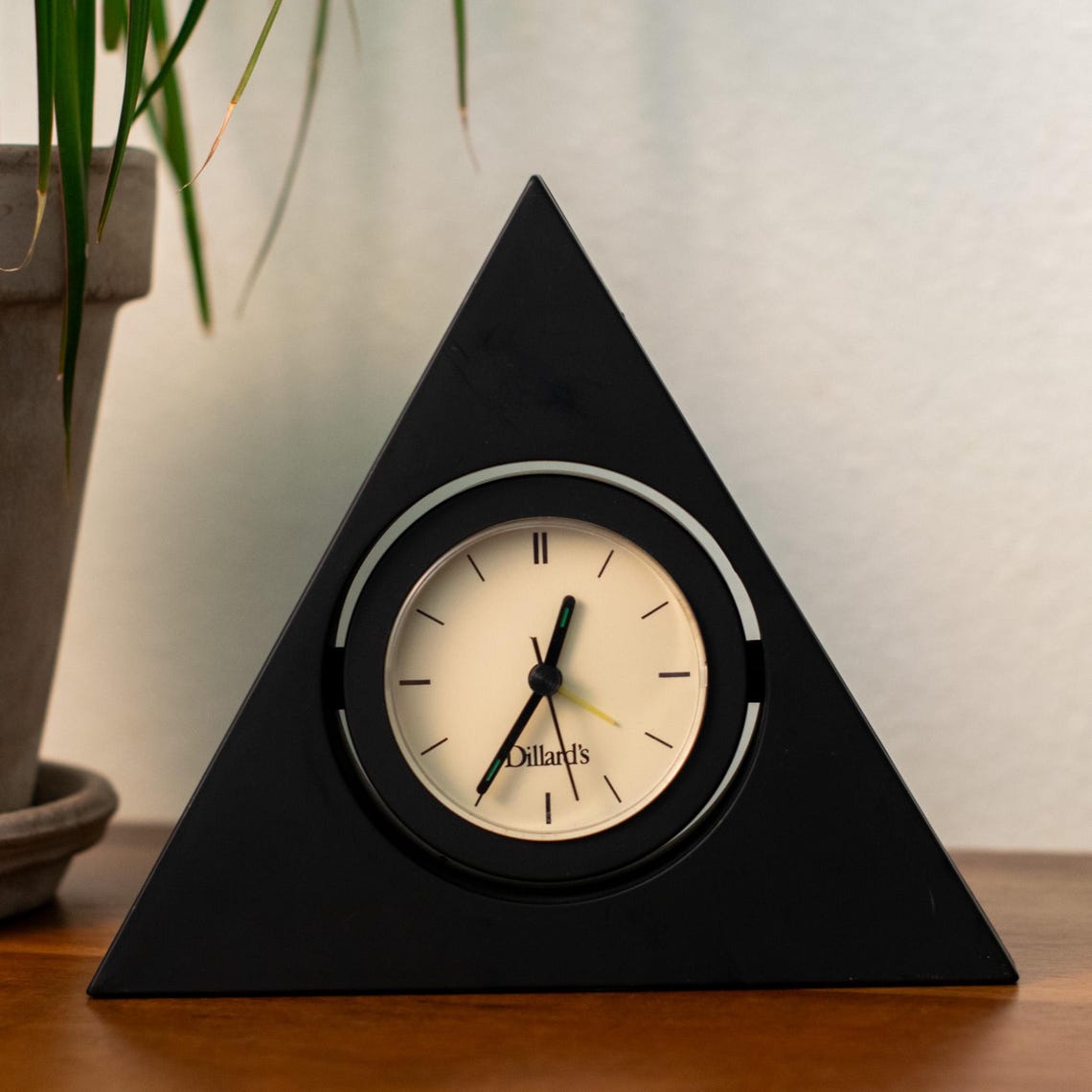 Vintage 1990s, Triangle Desk Clock, Battery Operated From Dillards - Etsy