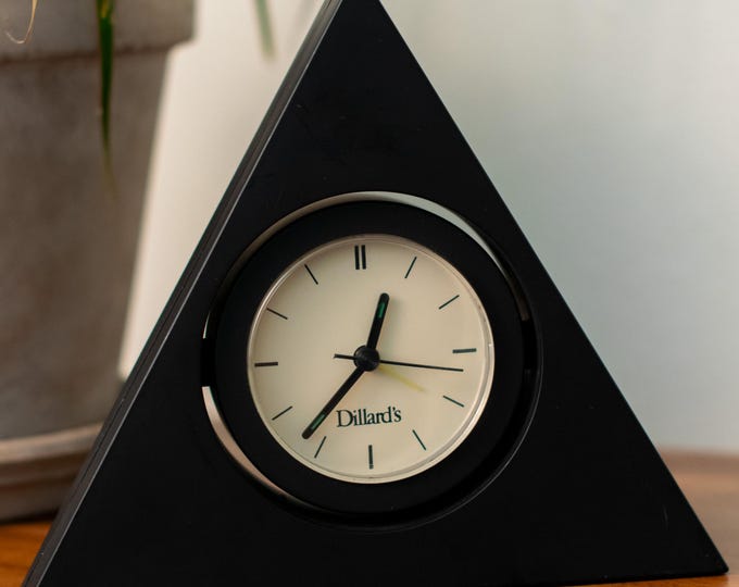 Vintage 1990s, Triangle Desk Clock, Battery Operated From Dillards - Etsy