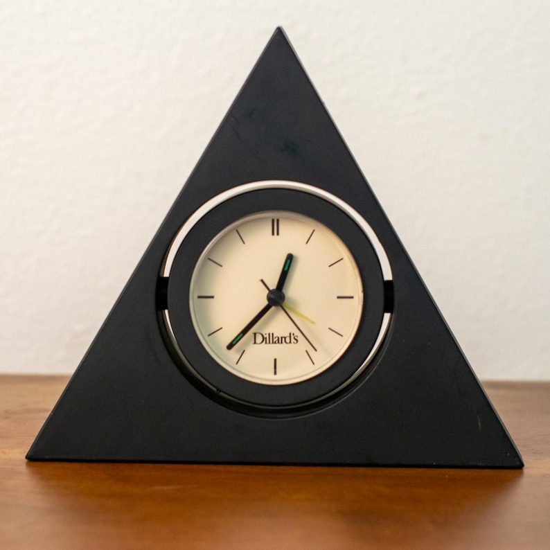 Vintage 1990s, Triangle Desk Clock, Battery Operated From Dillards - Etsy