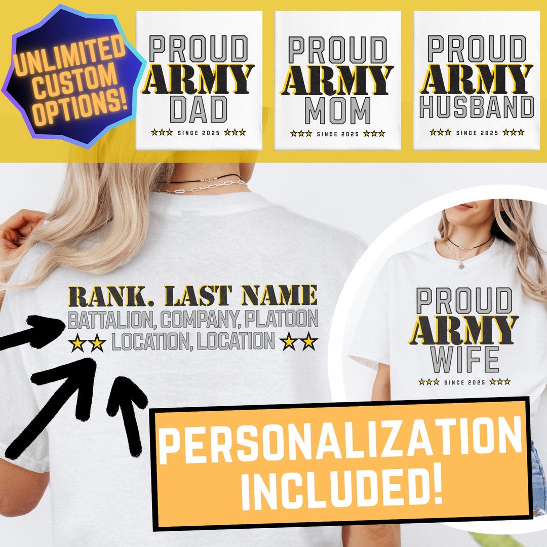 Custom BCT Graduation Shirt, Personalized Matching Military Family Day ...