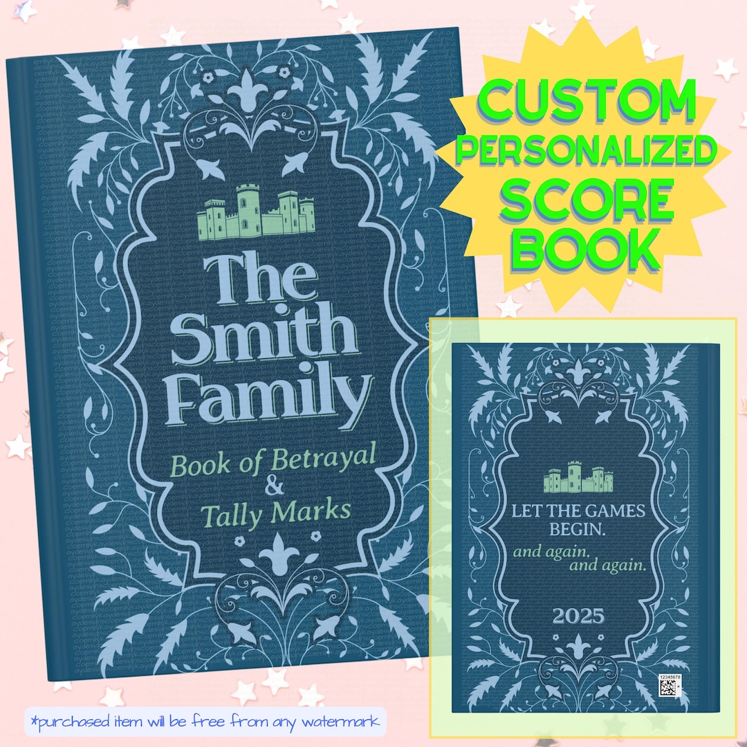 Custom Game Night Scorekeeping Book, Personalized Card Night Score Book ...
