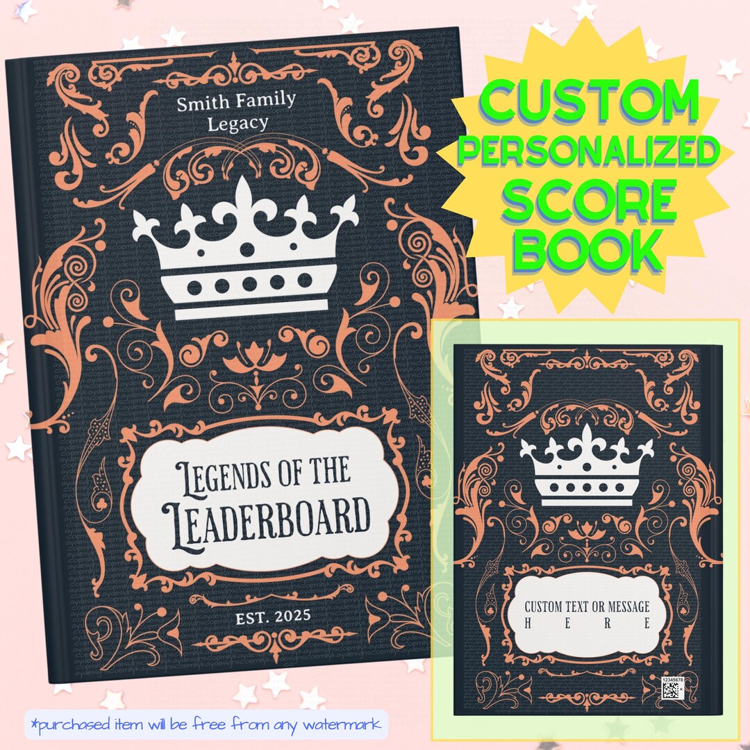 Game Night Tracker Book Custom, Personalized Card Score Tracker ...