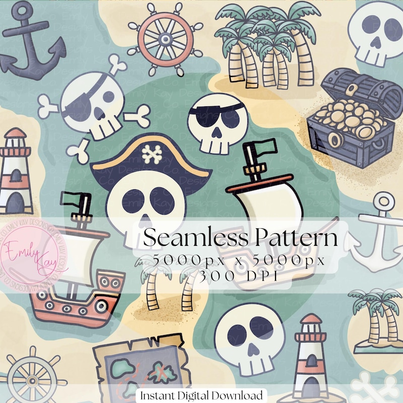 Nautical Pirate Fabric - Etsy