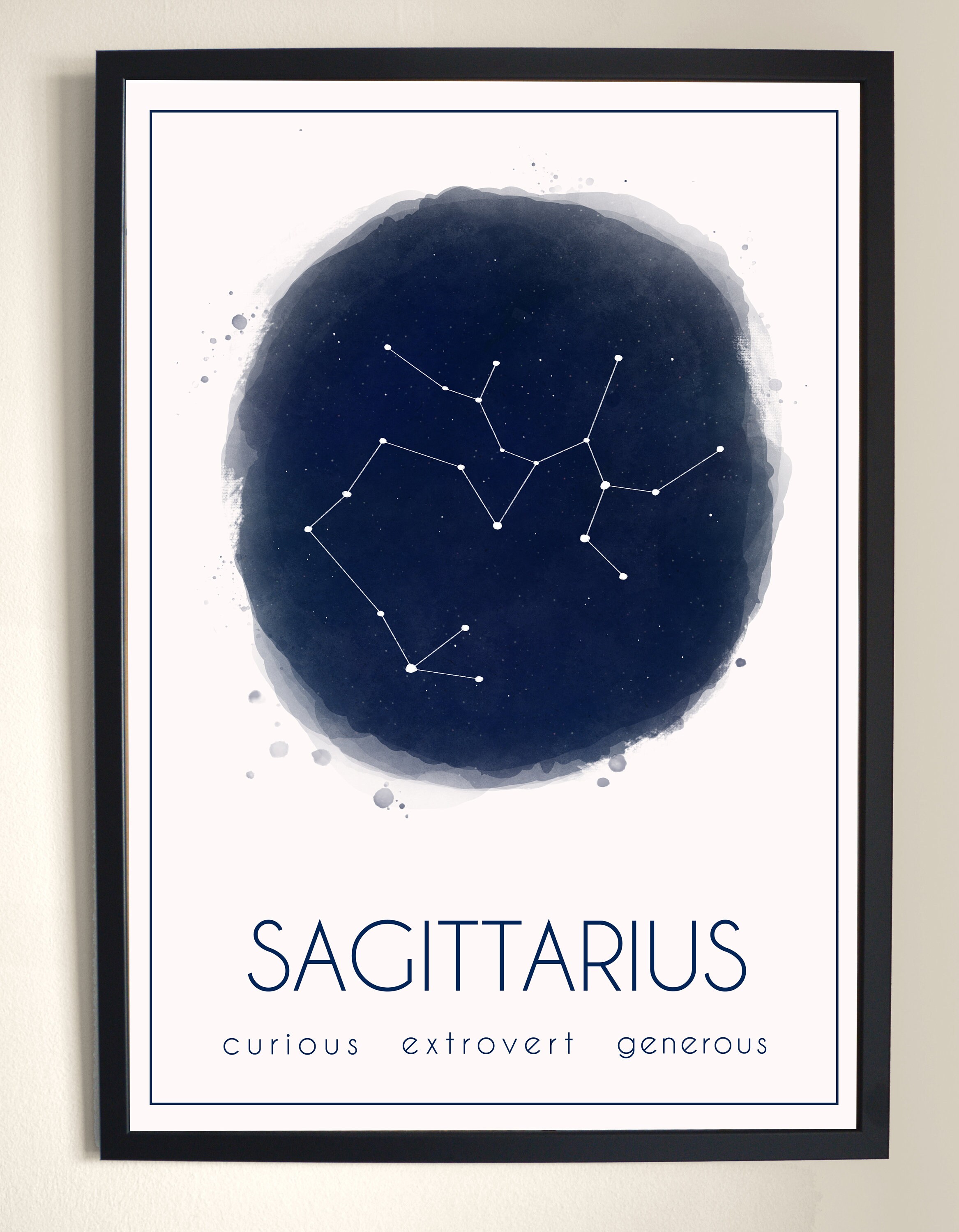 SAGITTARIUS Astrological Poster, Constellation Poster, Zodiac Sign ...