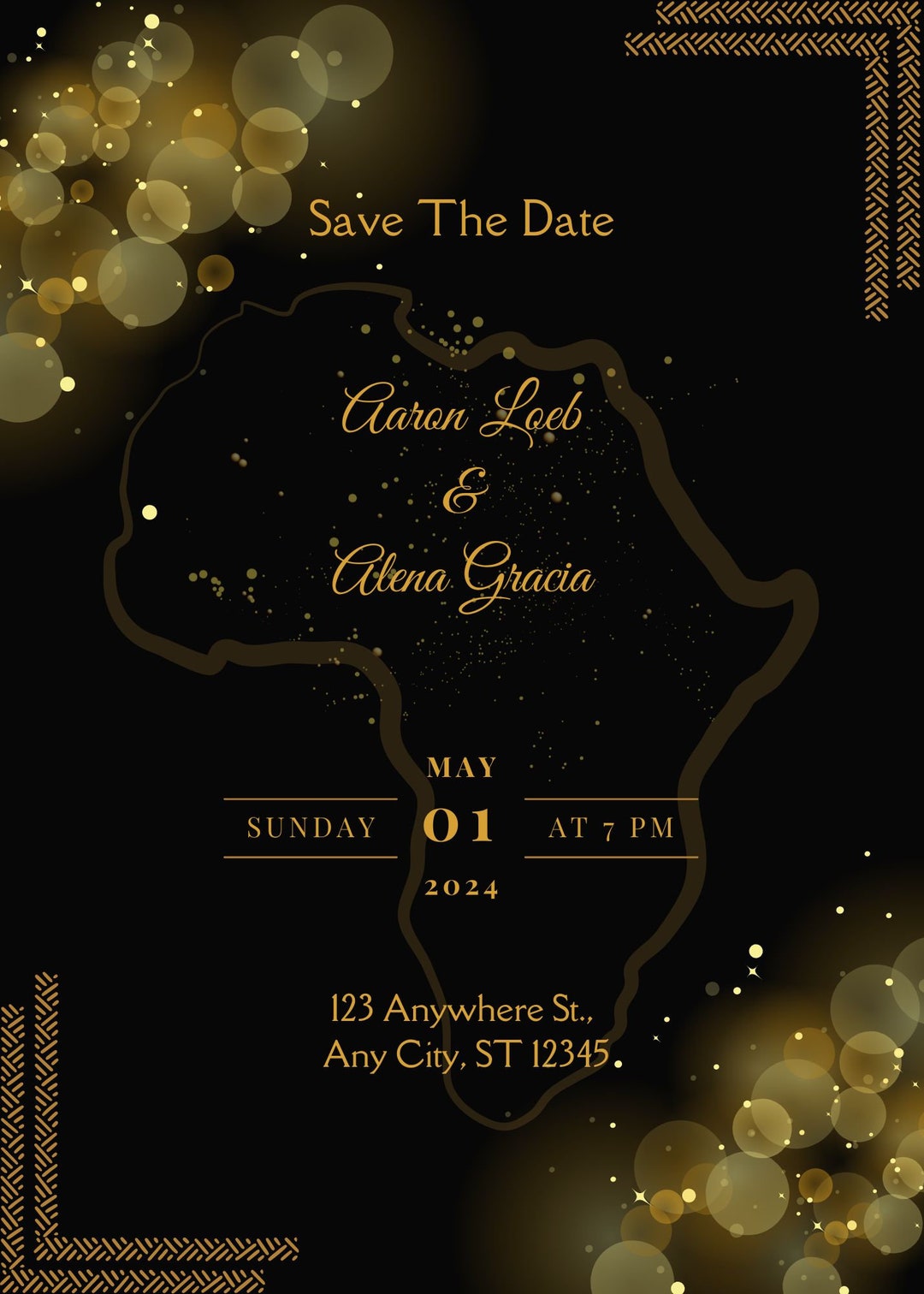 African Splendor: Black & Gold Celebration - Etsy