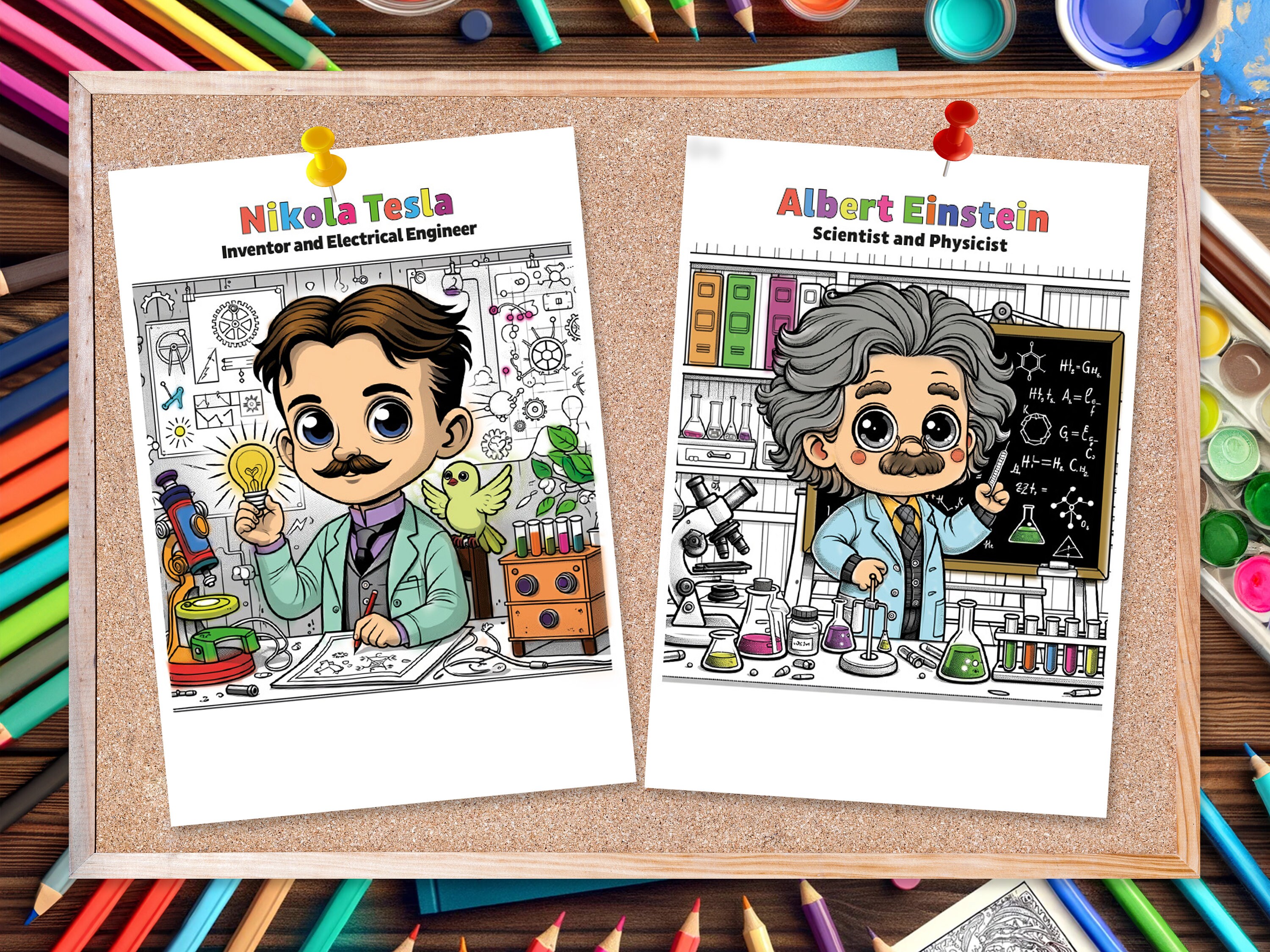 Inspirational Figures Coloring Pages for Kids, 20 Famous Personalities ...