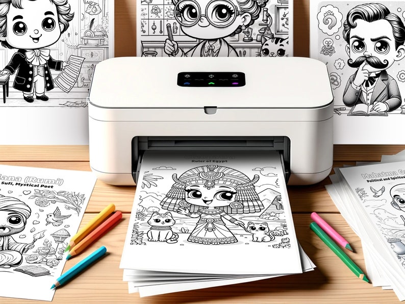 Inspirational Figures Coloring Pages for Kids, 20 Famous Personalities ...