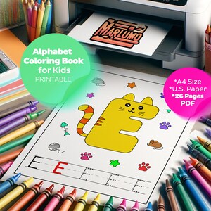 Alphabet Coloring Pages Fun Learning Activity for Kids, Printable ...