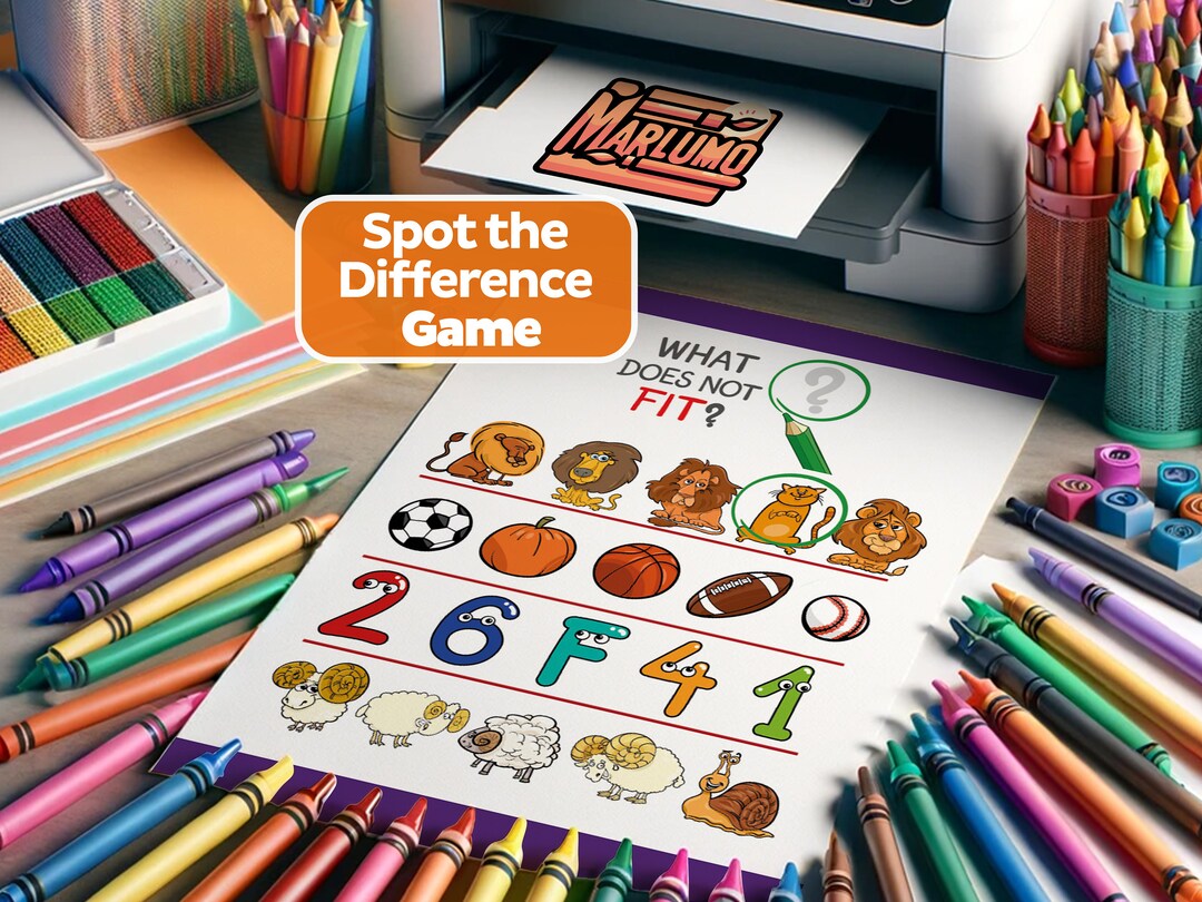 Spot the Difference' Game, Summer Activity Book for Kids 10 Pages of ...