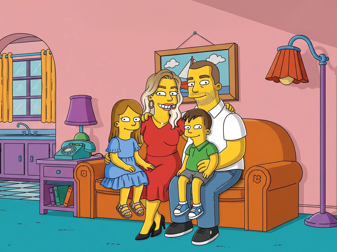 Custom Simpsons Family Portrait: Personalized Cartoon Gift (digital ...