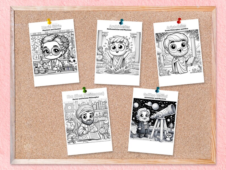 Inspirational Figures Coloring Pages for Kids, 20 Famous Personalities ...