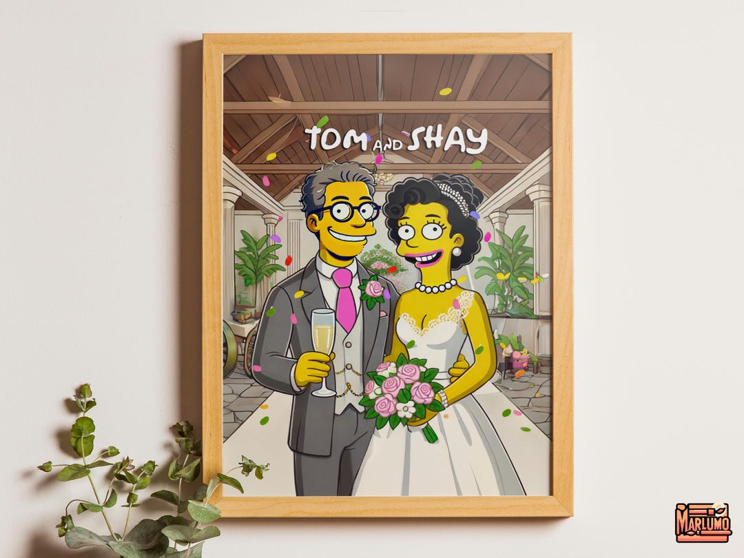 Custom Simpsons-style Family Portrait – Anniversary Gift for Her/him ...