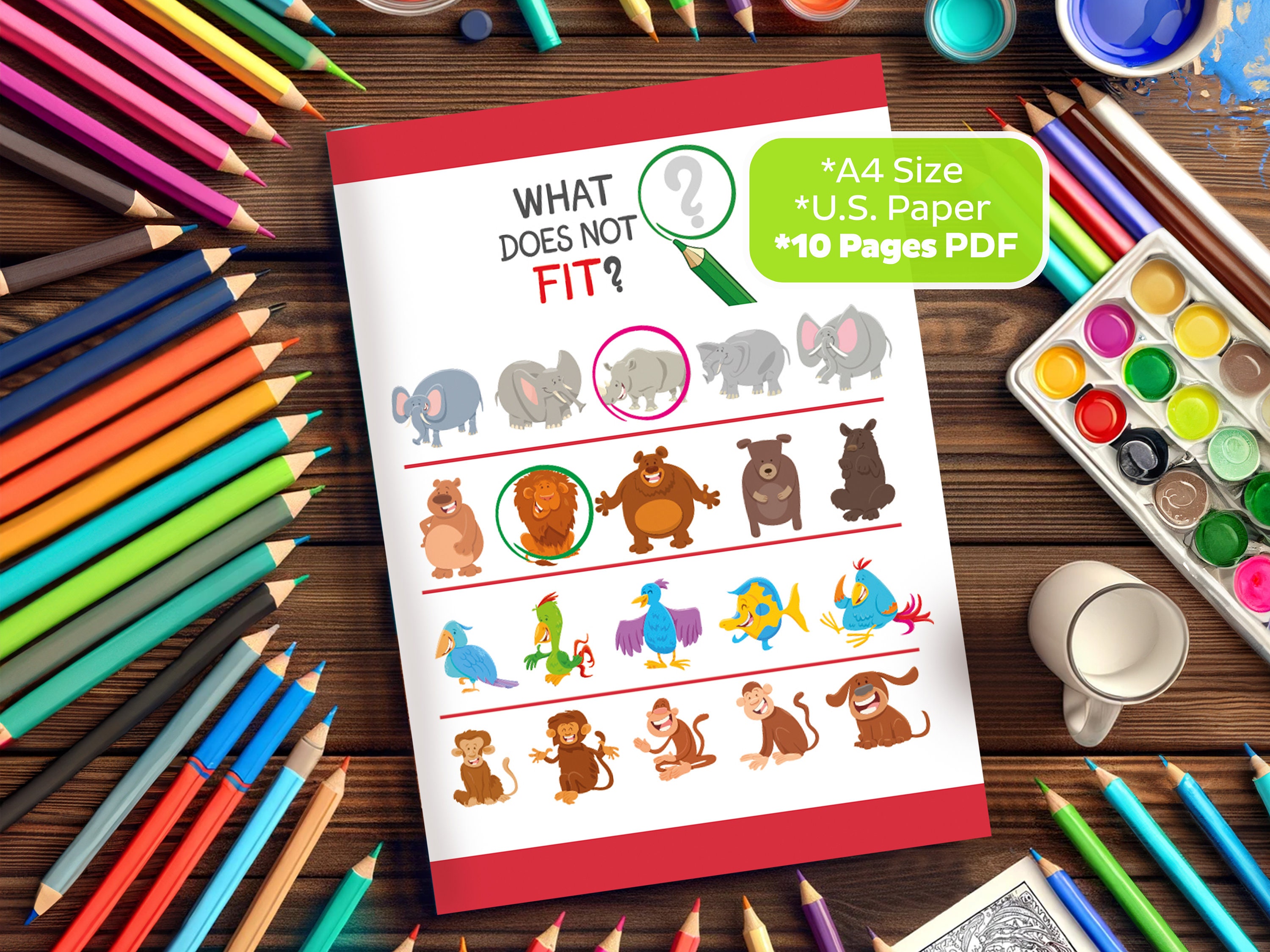 Spot the Difference' Game, Summer Activity Book for Kids 10 Pages of ...