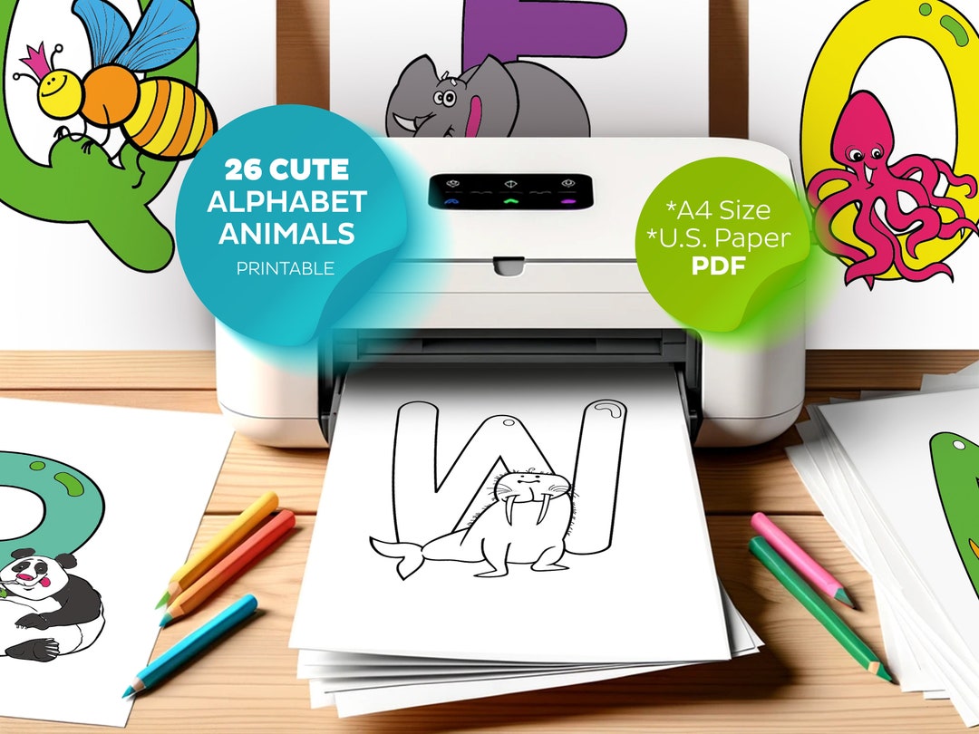 Alphabet Coloring Pages ABC Fun Learning Activity for Kids, Printable ...
