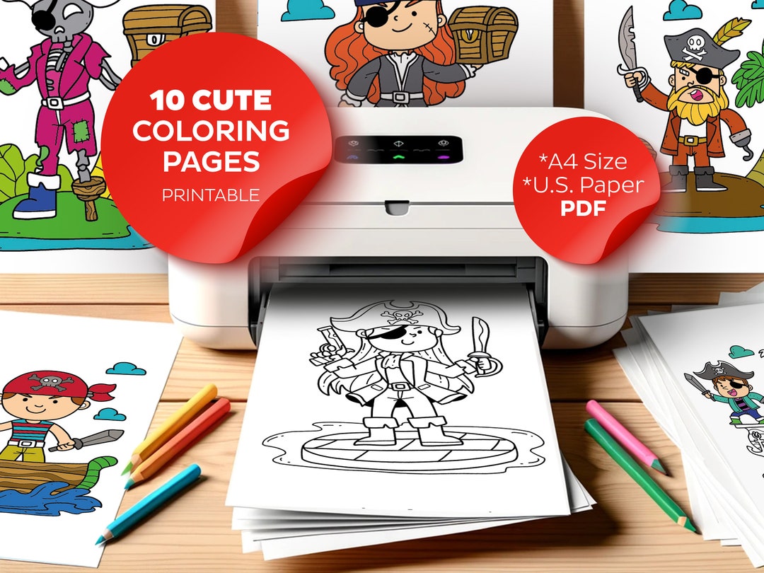 Printable Kids' Fun Coloring Pages 10 Unique Designs to Develop Motor ...