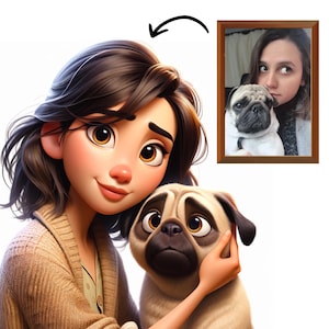 Custom Cartoon Portrait From Photo Hand-drawn Family Art Wedding Couple ...