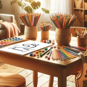 Kids Numbers and Vegetables Coloring Book 10 Pages, Learn to Count With ...