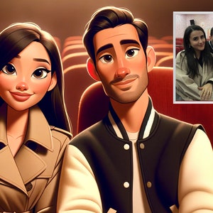 Custom Cartoon Portrait From Photo - Hand-drawn Family Art - Wedding ...