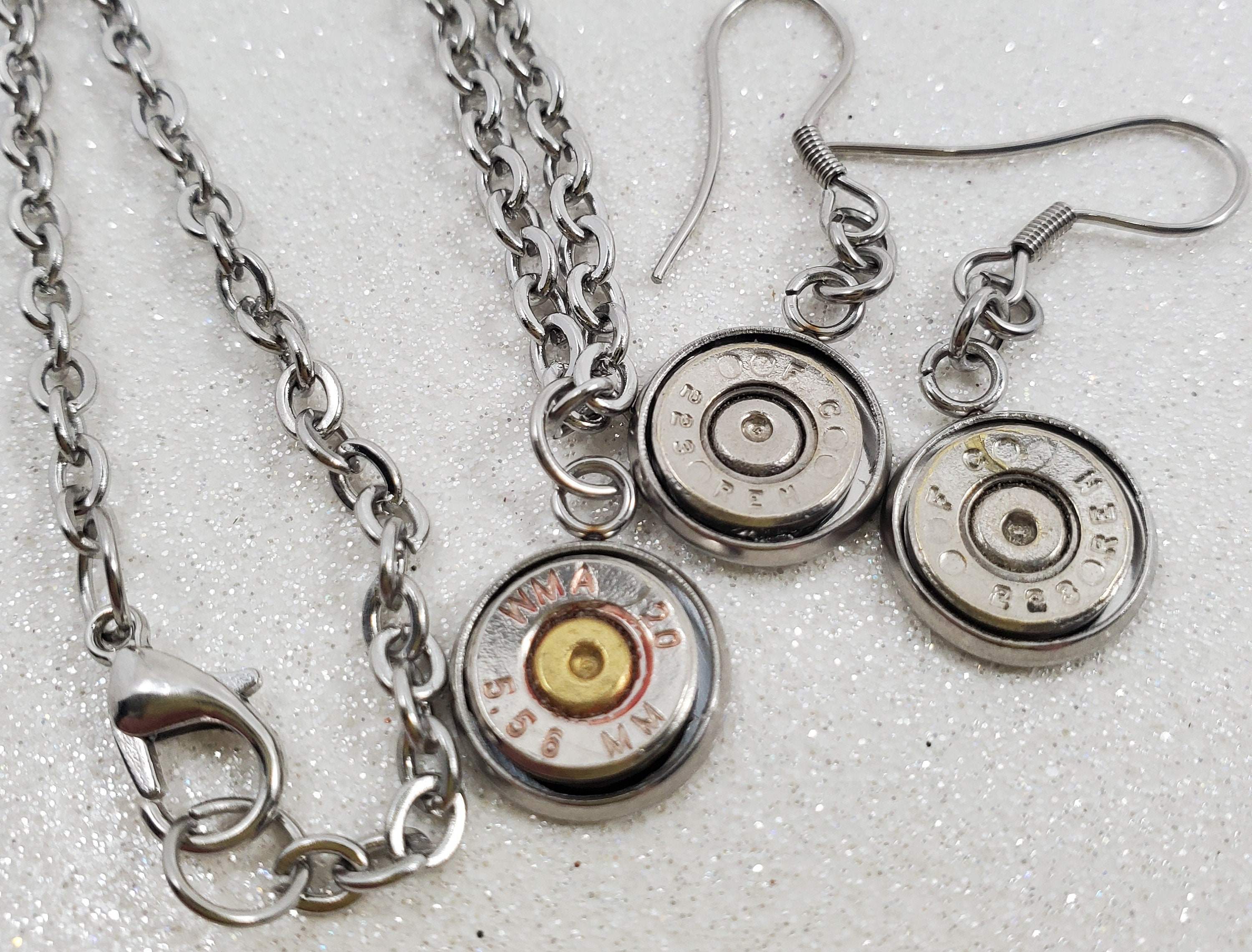 Bullet Jewelry Set, AR-15 Jewelry, Bullet Jewelry, Fired Bullet Jewelry ...