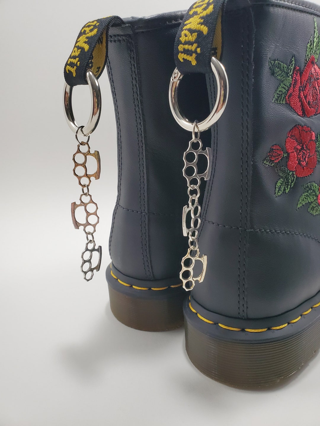 Brass Knuckle Boot Charm, Boot Jewelry, Boot Charm, Combat Boot Charm ...