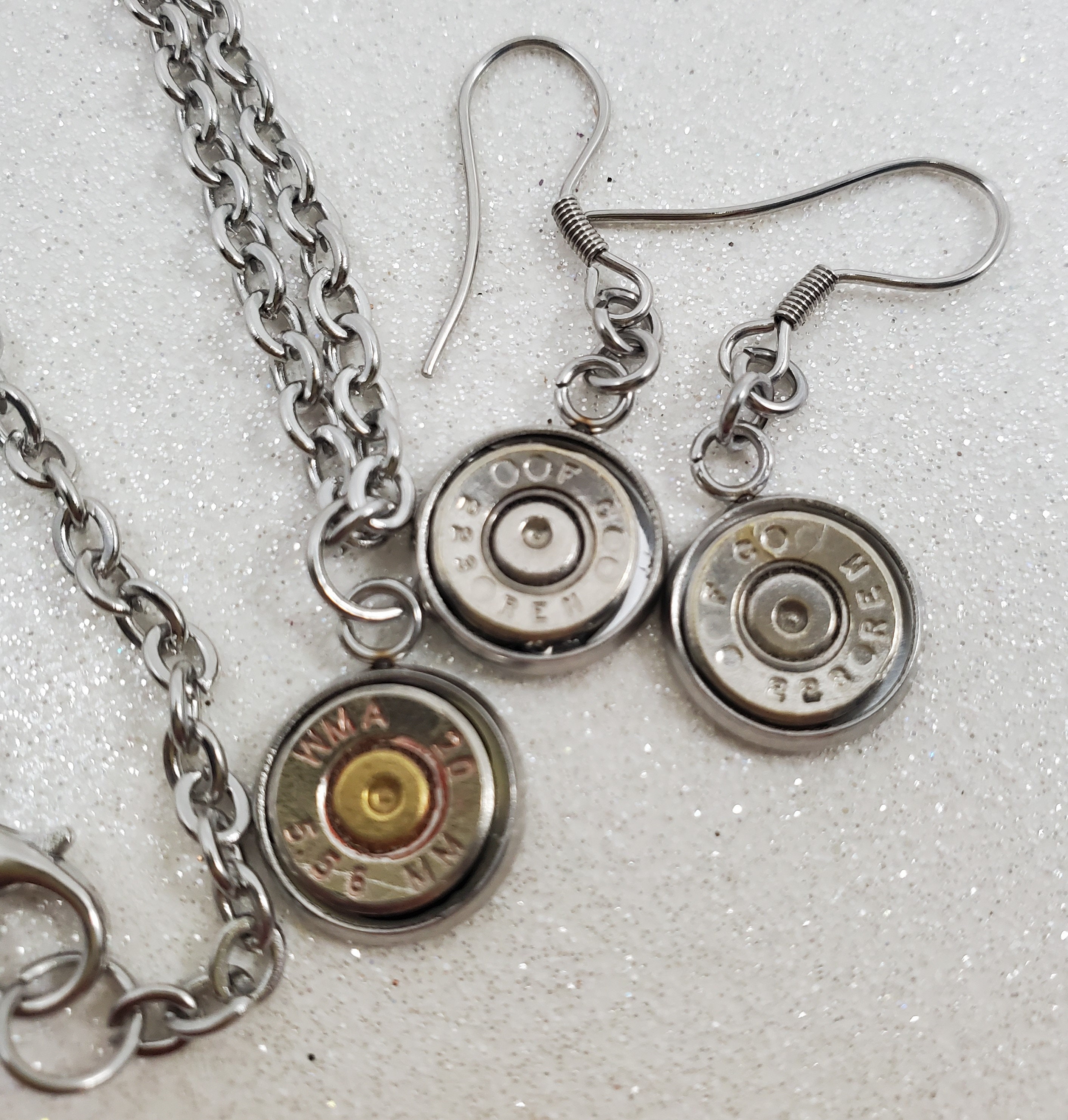 Bullet Jewelry Set, AR-15 Jewelry, Bullet Jewelry, Fired Bullet Jewelry ...