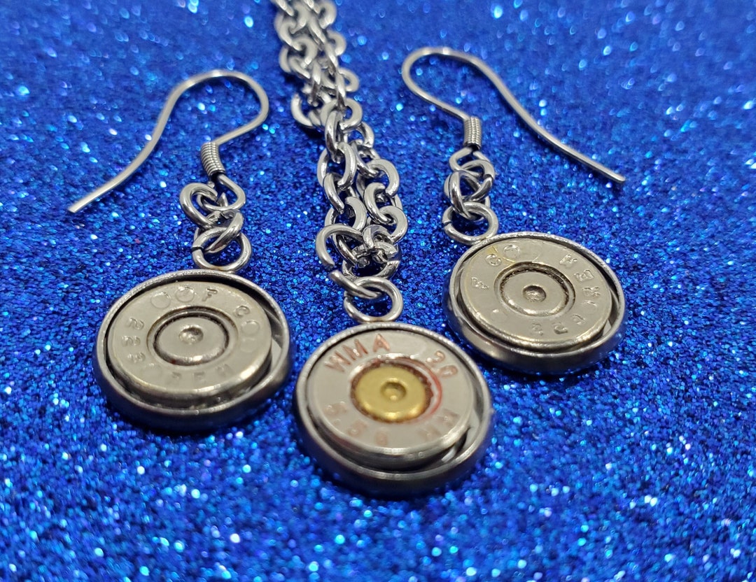 Bullet Jewelry Set, AR-15 Jewelry, Bullet Jewelry, Fired Bullet Jewelry, Bullet Slice - Etsy