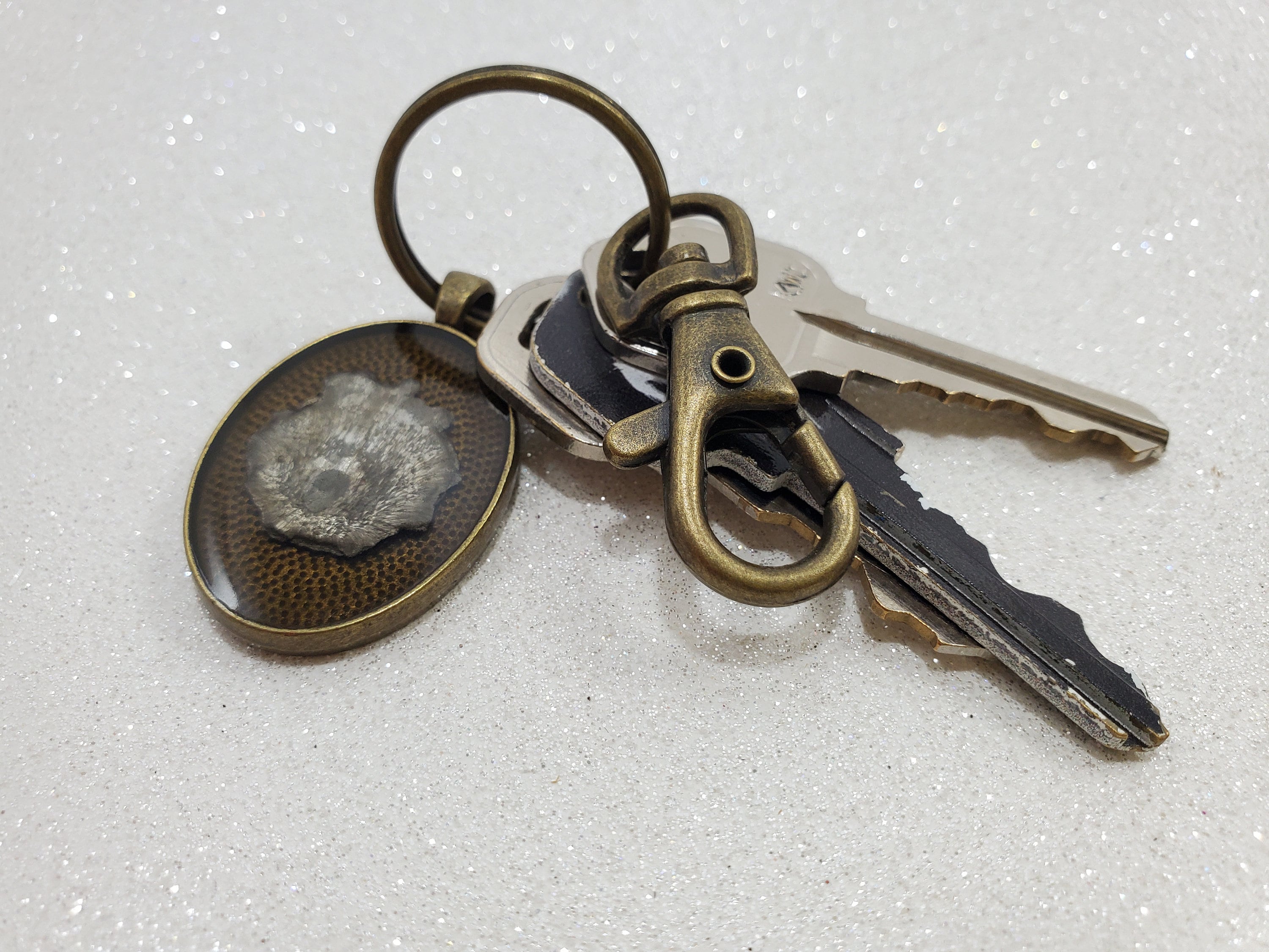 Fired 9mm Bullet Keychain, Bullet Keychain, Resin Pendant, Bronze ...