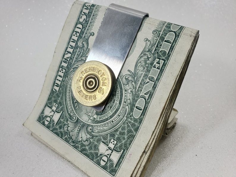 12 Gauge Shotgun Money Clip, Stainless Steel Money Clip, Front Pocket ...