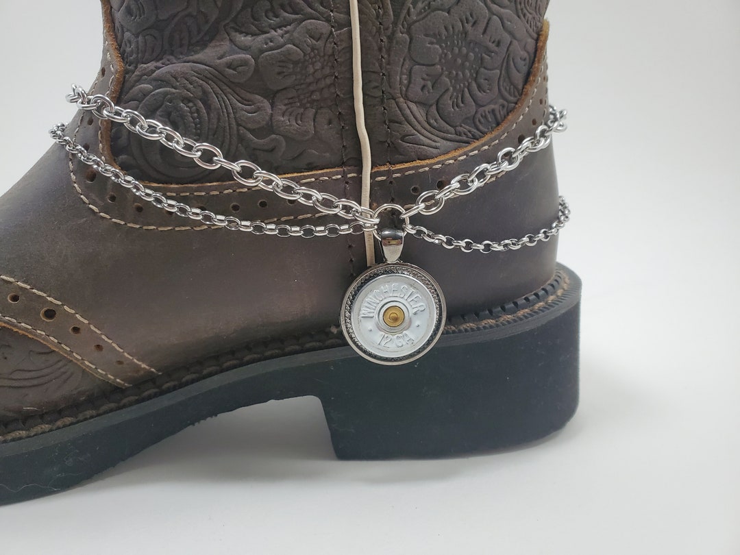 12 Gauge Shotgun Boot Bracelet, Boot Chain, Bullet Jewelry, 12 Gauge ...
