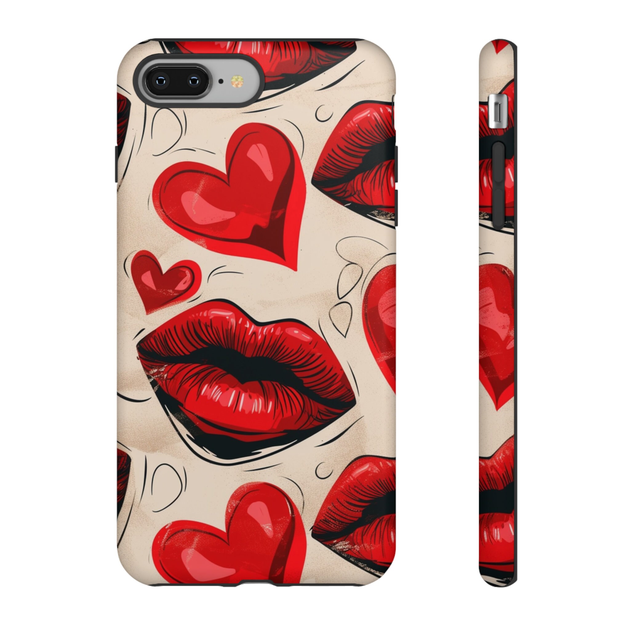 Kisses and Hearts Phone Tough Cases, Kisses Case, Hearts Case, Kisses ...