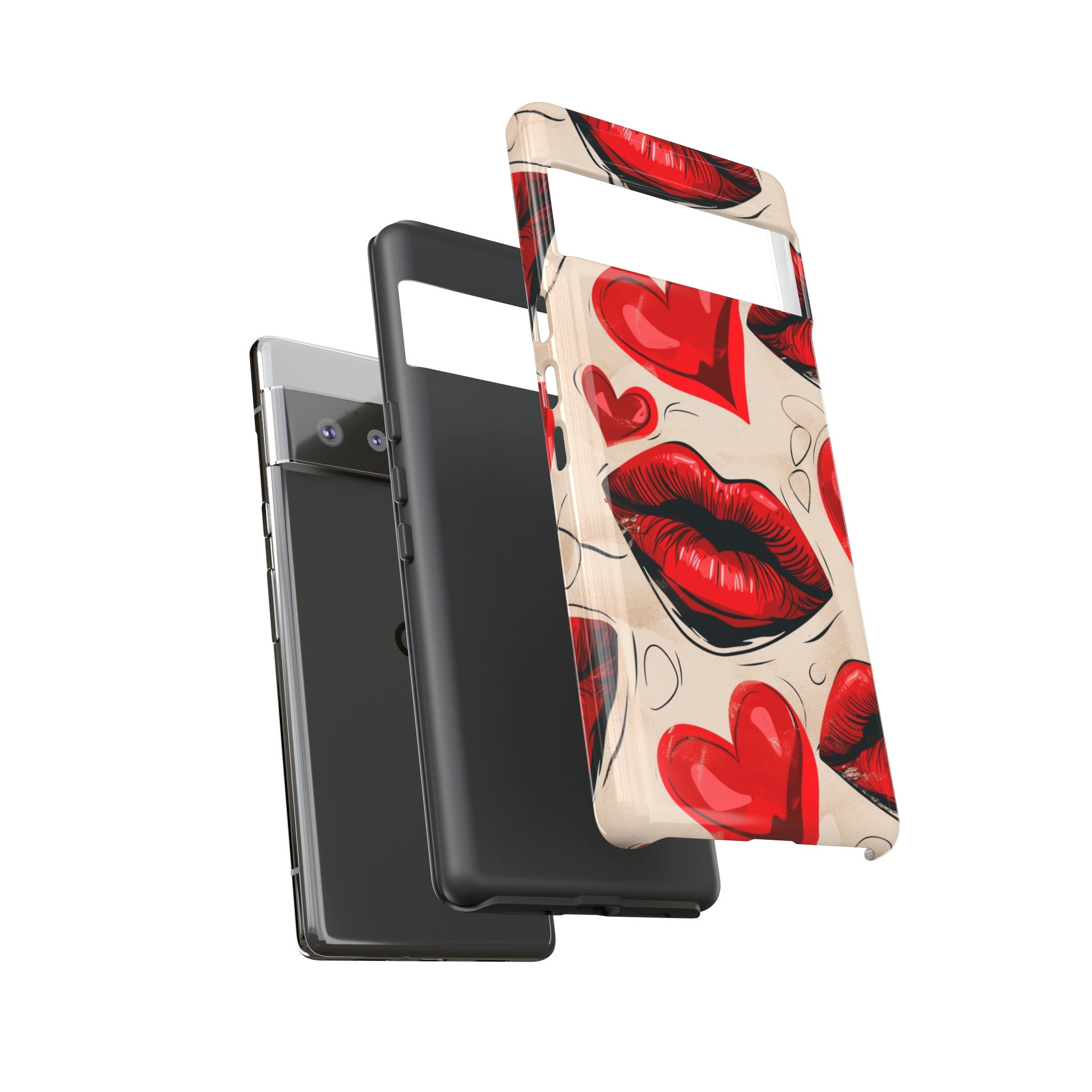Kisses and Hearts Phone Tough Cases, Kisses Case, Hearts Case, Kisses ...