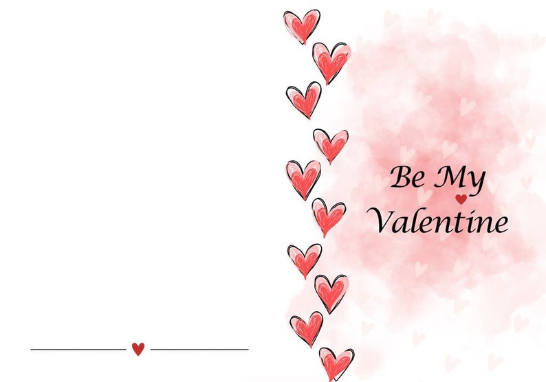 Printable Valentine's Card -digital Instant Download - Valentine's Day ...
