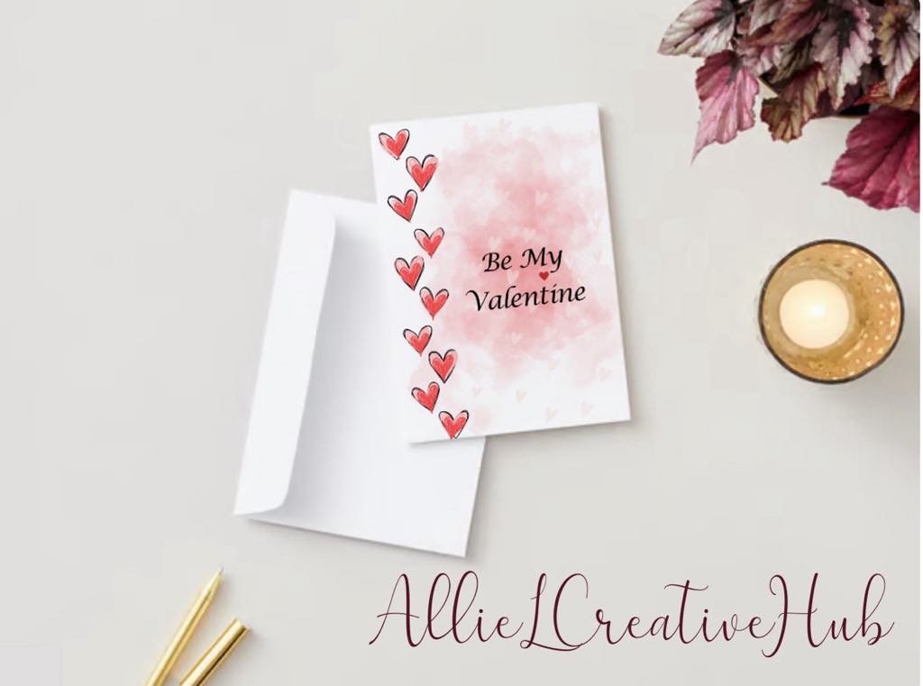 Printable Valentine's Card digital Instant Download Valentine's Day ...