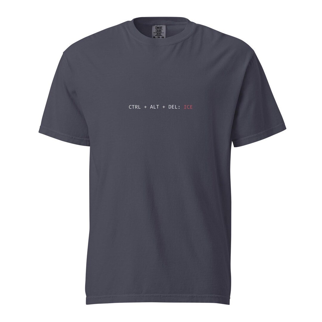 CTRL + Alt + Del: ICE - Unisex Garment-dyed Heavyweight T-shirt - Etsy