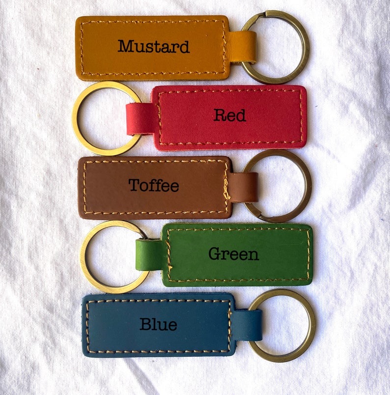 Personalized Leather Keychain, Custom State Name Gift,realtor Gift for ...