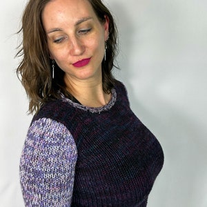 Simple Beginner Sweater Knitting Pattern Stash Buster - Etsy