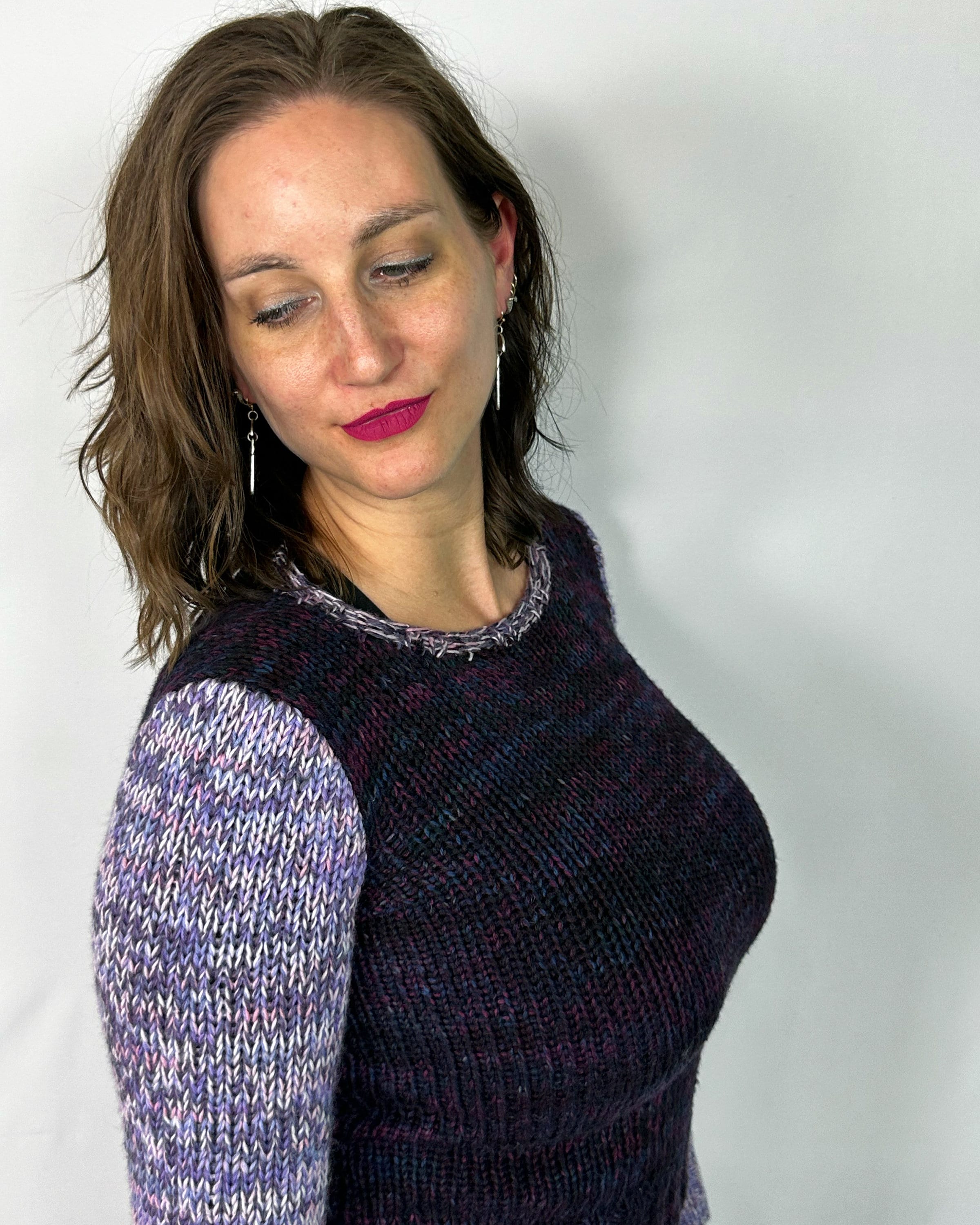 Simple Beginner Sweater Knitting Pattern Stash Buster - Etsy