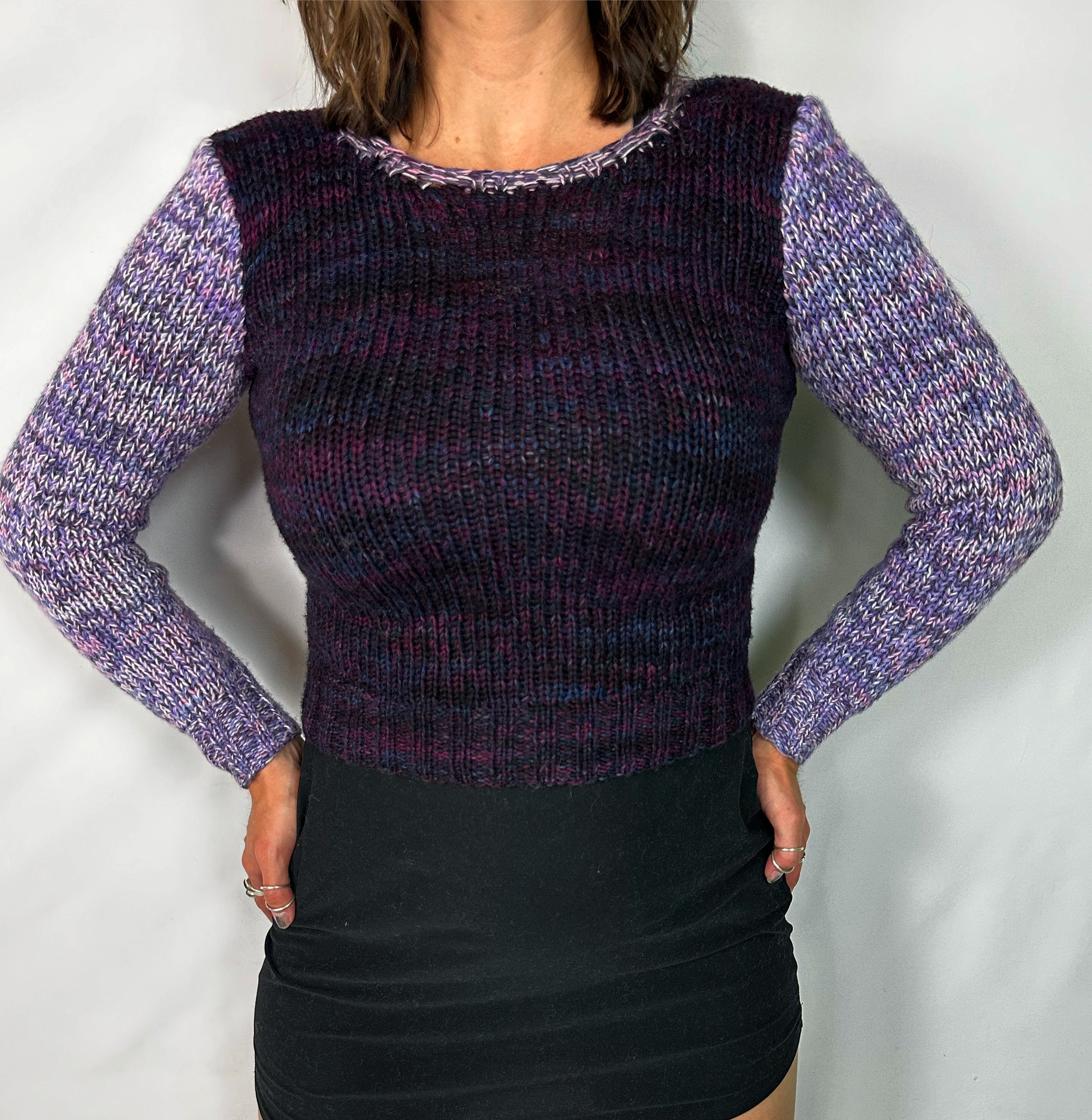 Simple Beginner Sweater Knitting Pattern Stash Buster - Etsy