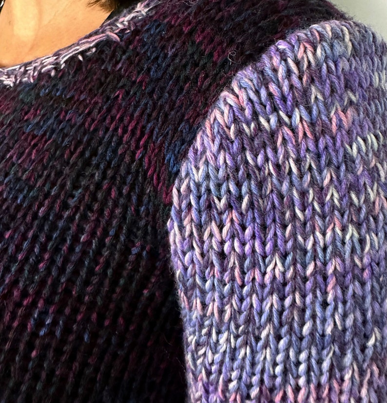 Simple Beginner Sweater Knitting Pattern Stash Buster - Etsy