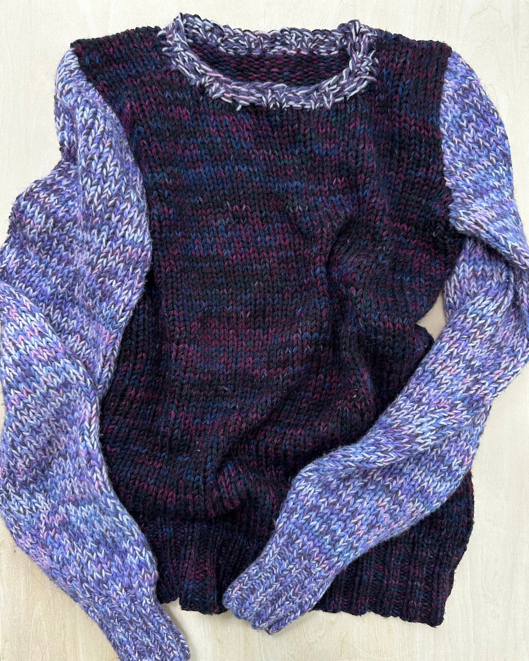 Simple Beginner Sweater Knitting Pattern Stash Buster - Etsy