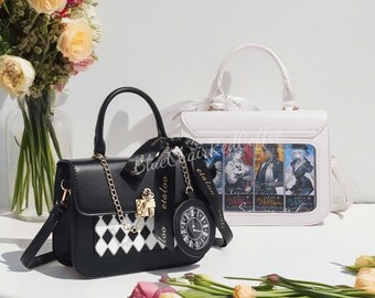 Simple Denim Ita Bag, Card Ita Shoulder Bag, Anime Ita Bag, Pin Display ...