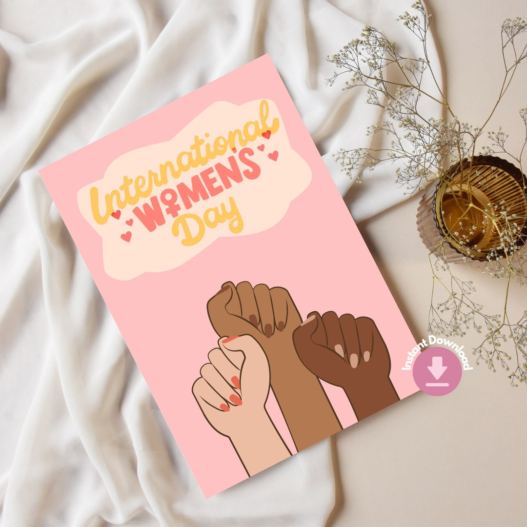 International Women's Day Card Printable Happy Women's Day Card Women's ...