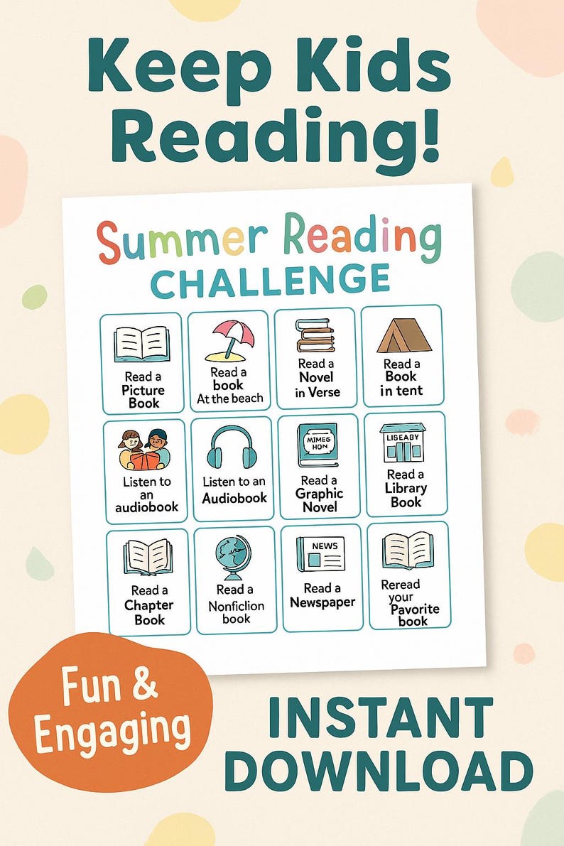 One Page Summer Reading Challenge to Keep Your Kids Engaged | Summer ...