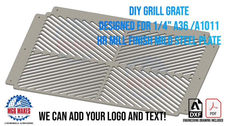 DIY Custom Grill Plate DXF Design PRODUCT - Etsy